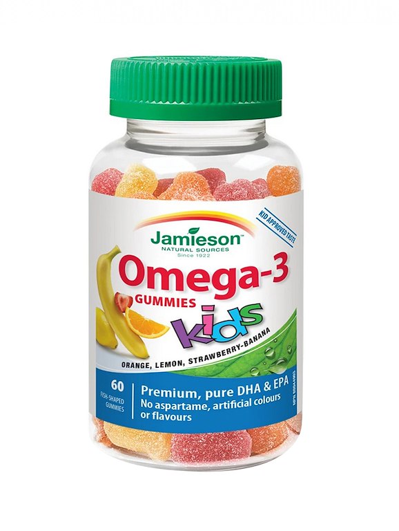 Omega 3 gumene bombone za decu, Jamieson, 60 gumija