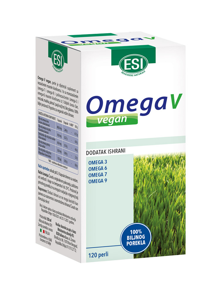 Omega V Vegan, ESI, Omega 3, 120 perli