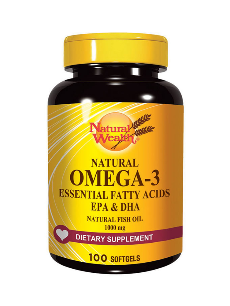 Omega-3 1000 mg, Natural Wealth, 100 kapsula