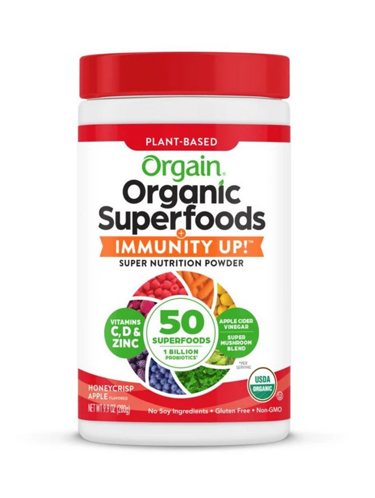 Organic Superfoods Immunity Up Super Nutrition Powder Honeycrisp Apple, Orgain, 280 g