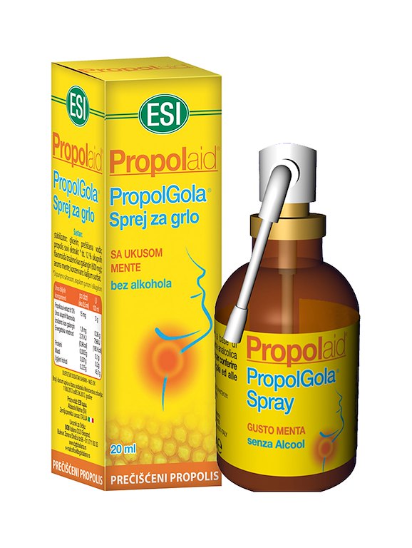 Propolgola sprej za grlo sa ukusom mente bez alkohola, ESI, 20 ml