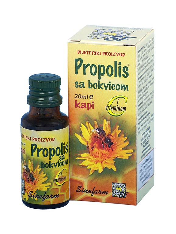Propolis kapi sa bokvicom i vitaminom C, Sinefarm, 20 ml