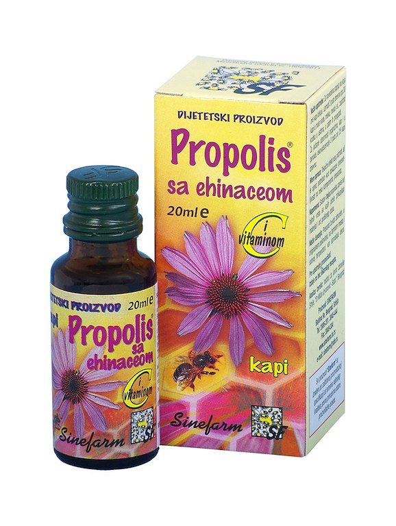 Propolis kapi sa ehinaceom i vitaminom C, Sinefarm, 20 ml