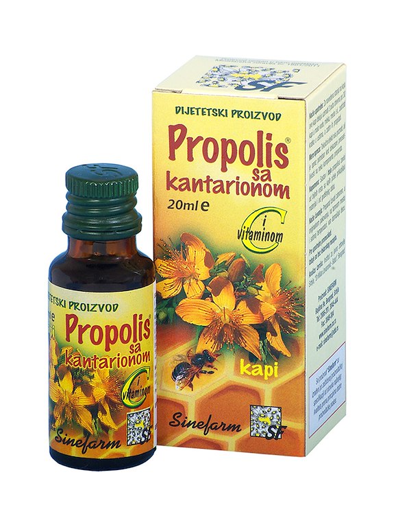 Propolis kapi sa kantarionom i vitaminom C, Sinefarm, 20 ml