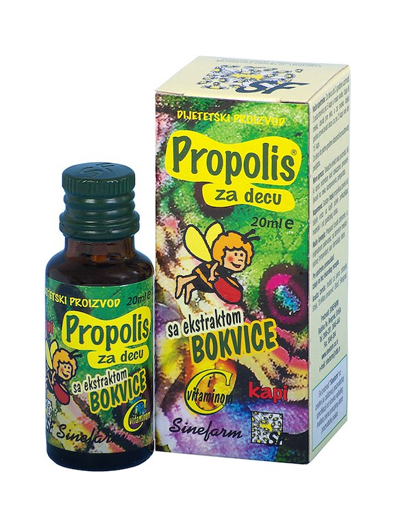 Propolis kapi za decu sa bokvicom i vitaminom C, Sinefarm, 20 ml