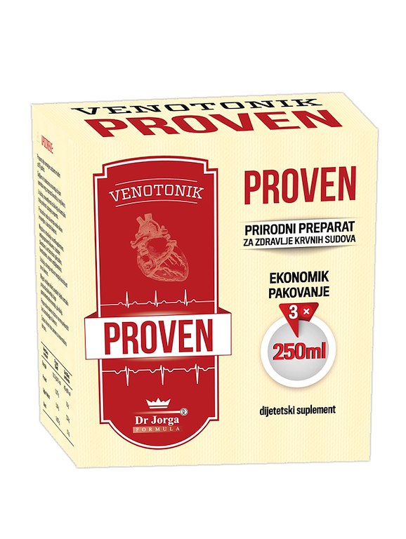 Proven venotonik ekonomik pakovanje, Dr Jorga Formula, 3 x 250 ml