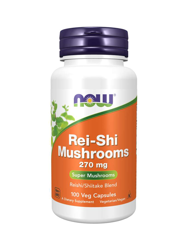 Rei-Shi Mushrooms 270 mg, Now Foods, 100 veg kapsula