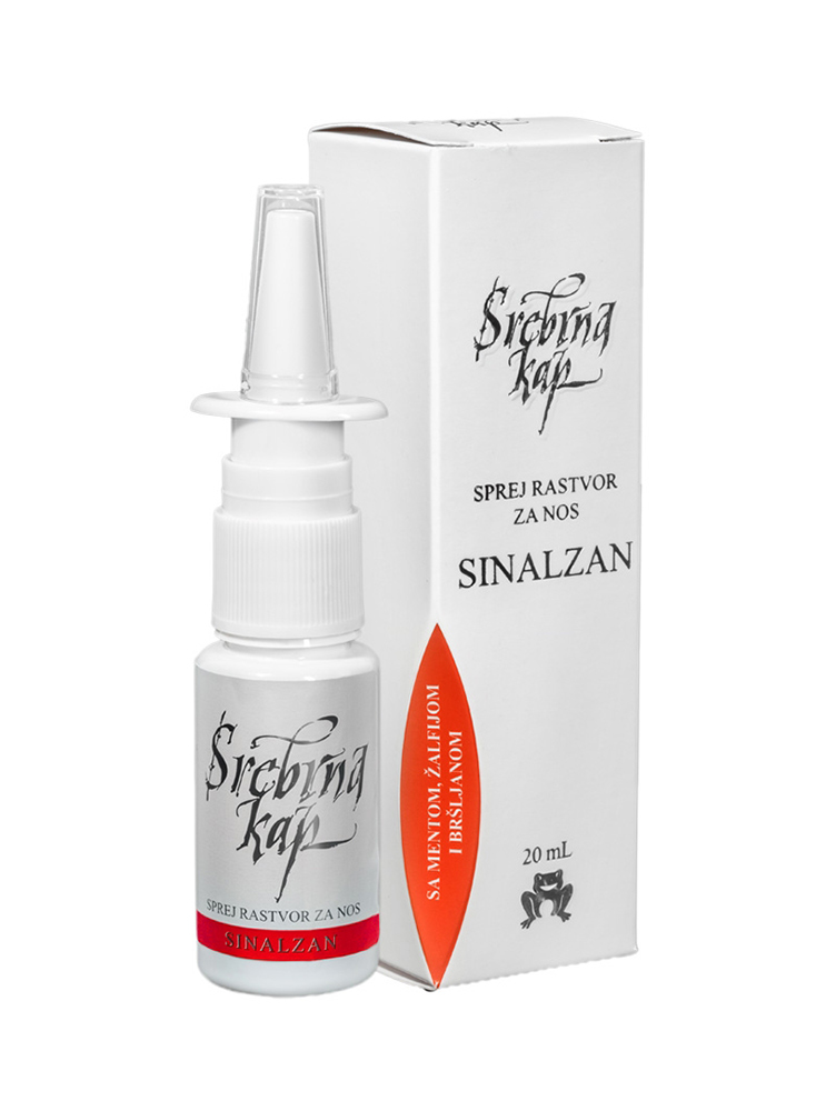 Srebrna kap Sinalzan sprej, Koloid, 20 ml