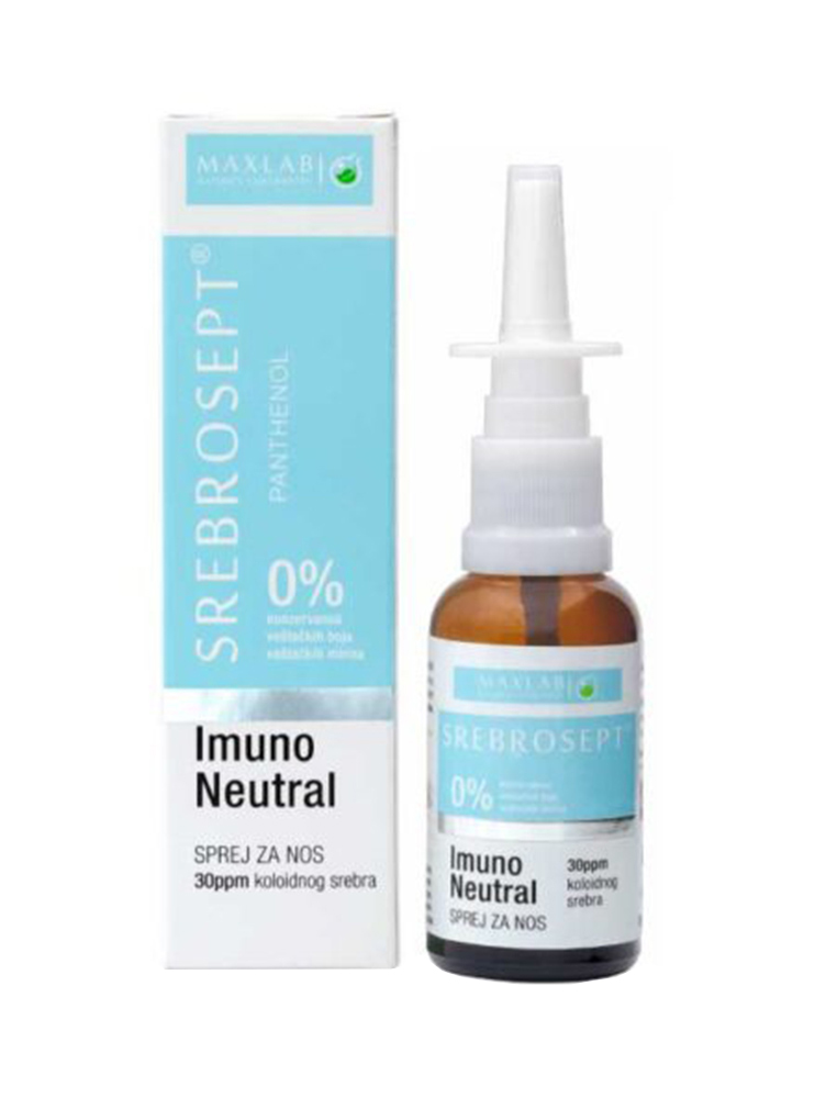 Srebrosept Imuno Neutral sprej za nos 30 ppm, Maxlab, 30 ml