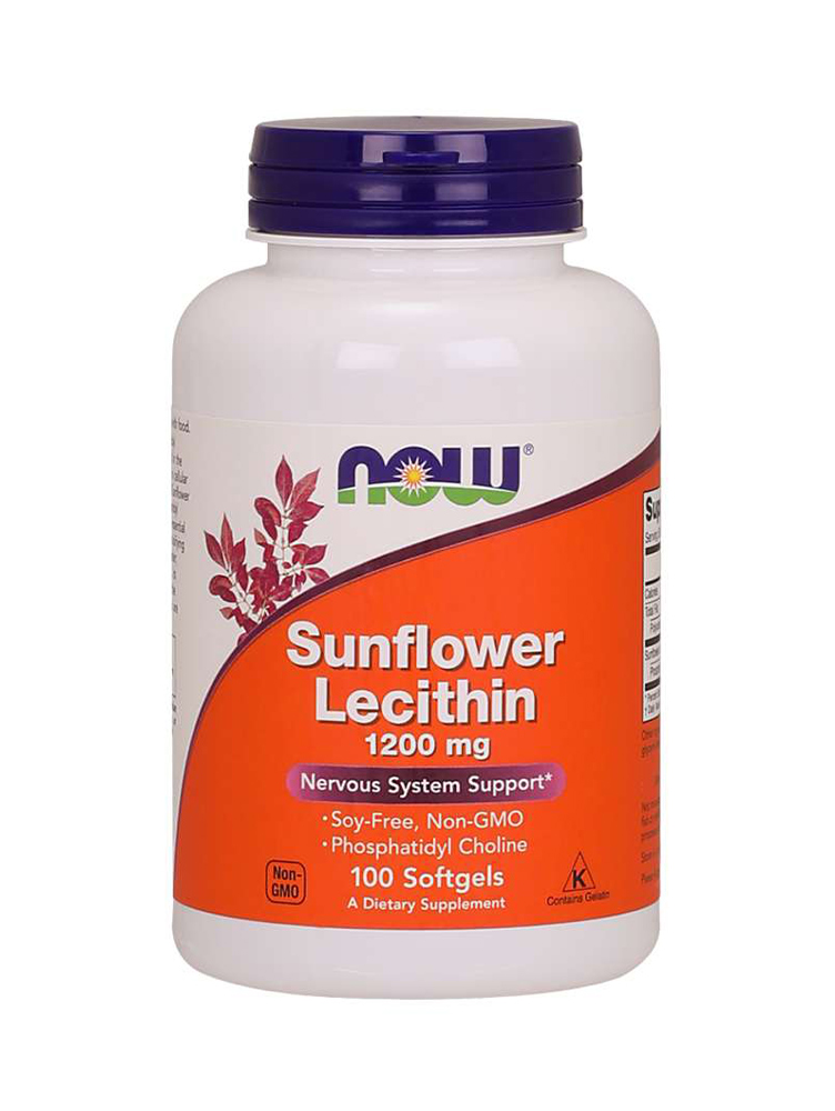 Sunflower Lecithin 1200 mg, Now Foods, 100 softegel kapsule