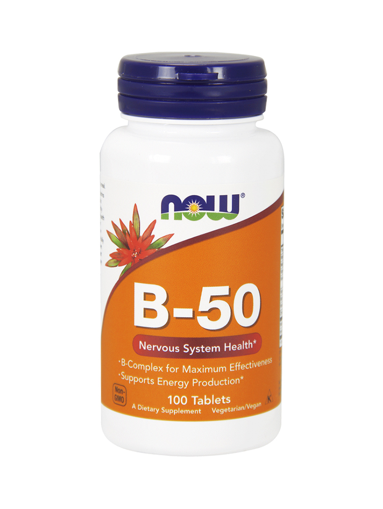 Vitamin B-50 kompleks, Now Foods, 100 tableta