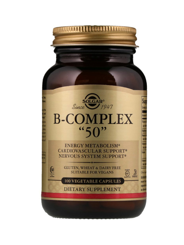 Vitamin B-Complex „50“, Solgar, 100 kapsula