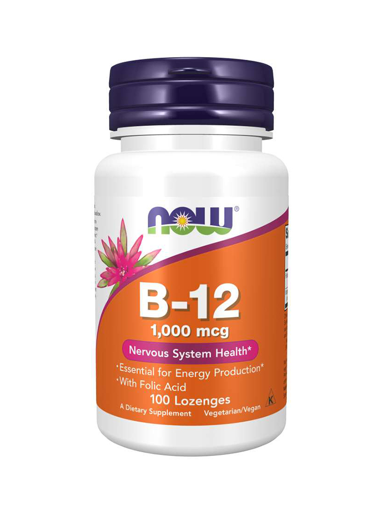 Vitamin B12 1000 mcg, Now Foods, 100 lozengi