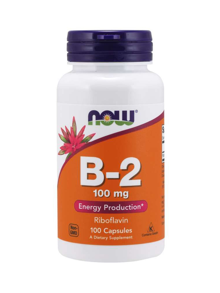 Vitamin B2 (Riboflavin) 100 mg, Now Foods, 100 kapsula