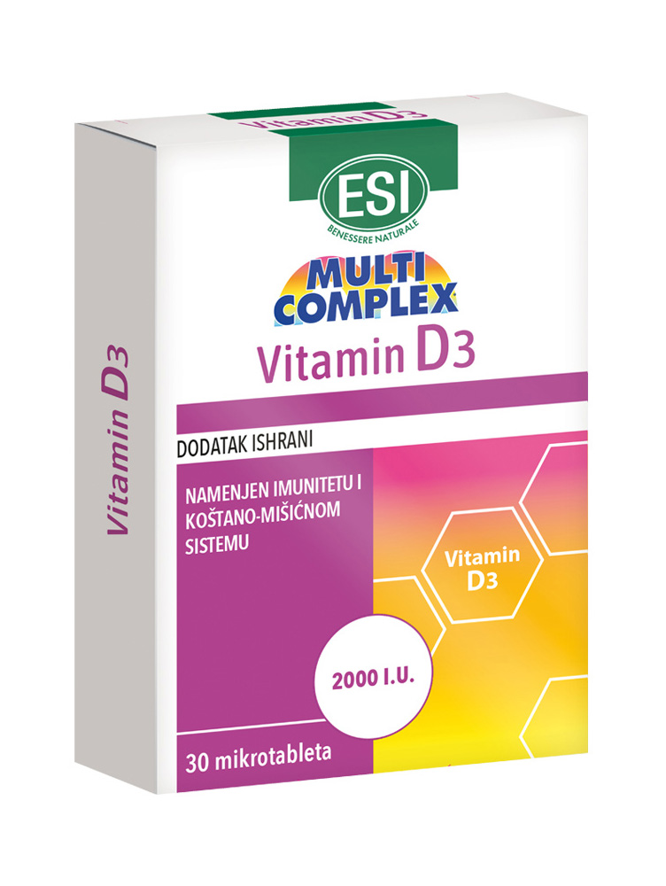 Vitamin D 2000 IU, ESI, 30 mikrotableta