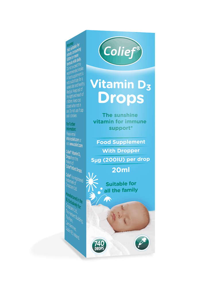 Vitamin D3 kapi za bebe, Colief, 20 ml