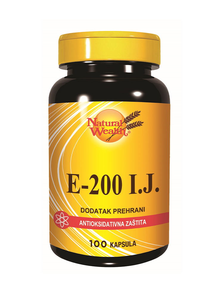 Vitamin E-200 I.J., Natural Wealth, 100 kapsula