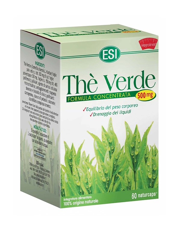 Zeleni čaj The Verde 500 mg, ESI, 60 kapsula