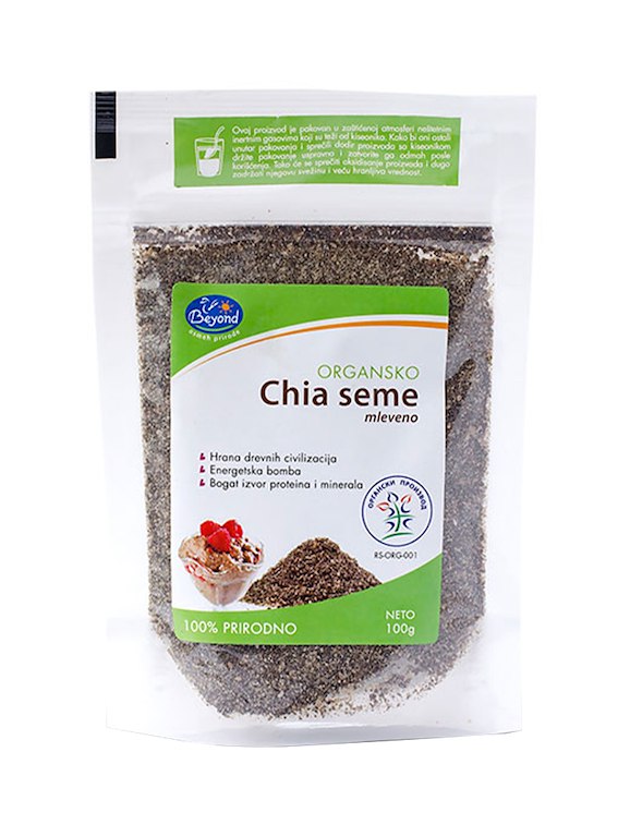 Organsko mleveno čia (chia) seme, Beyond, 100 g