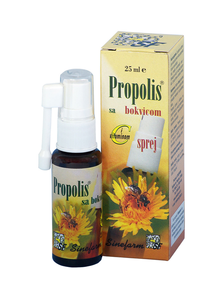 Propolis sprej sa bokvicom i C vitaminom, Sinefarm, 25 ml