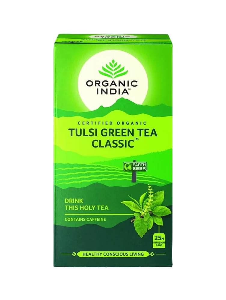 Tulsi Green Tea, Organic India, 25 kesica