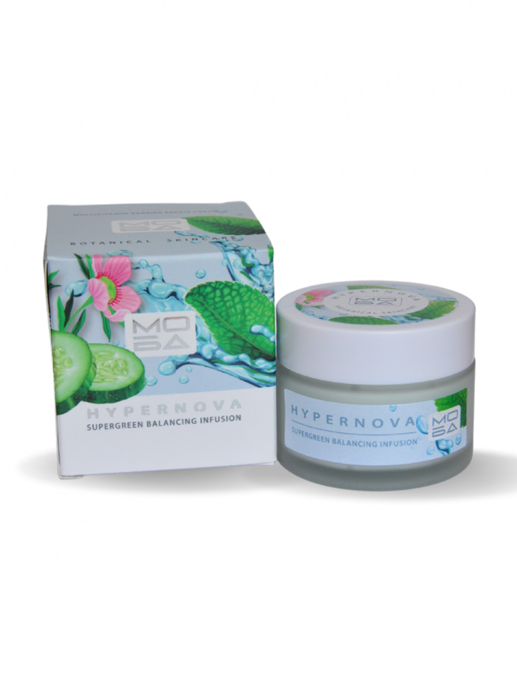 Hypernova Supergreen balancing infusion krema, Moba Botanical Skincare, 50 ml