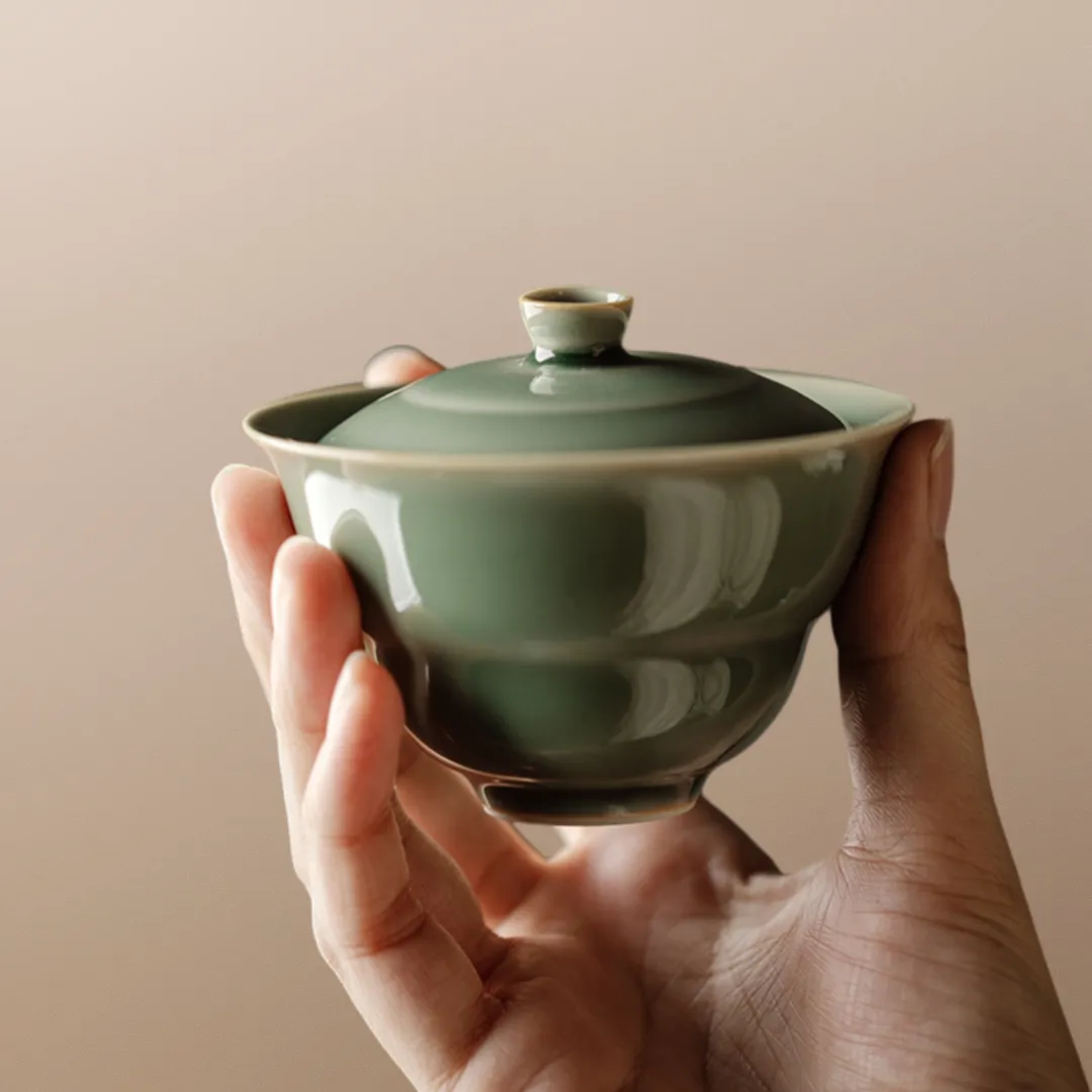 [SALE][Buy 1 Get 1 Free]“Untitled” Handmade Antique Style Yue Kiln Celadon Gaiwan