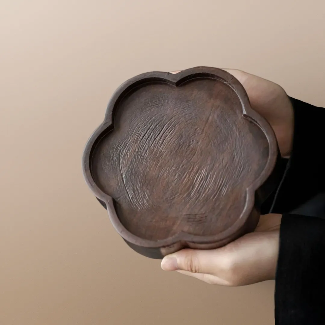 "Wood Talk" - Handmade Solid Ebonized Wood Tea Tray
