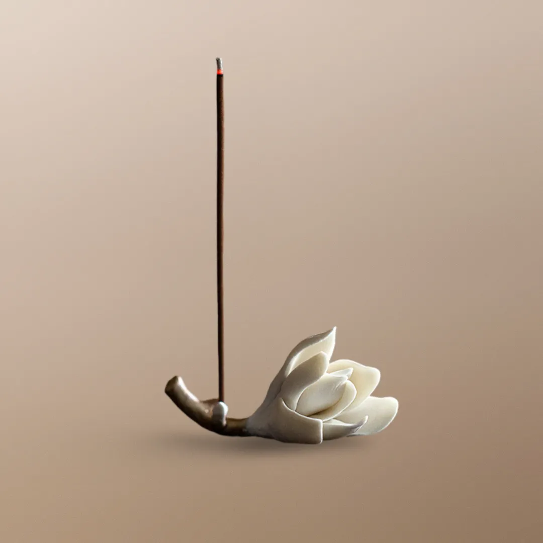 “Magnolia” - Ceramic Incense Holder/Stand
