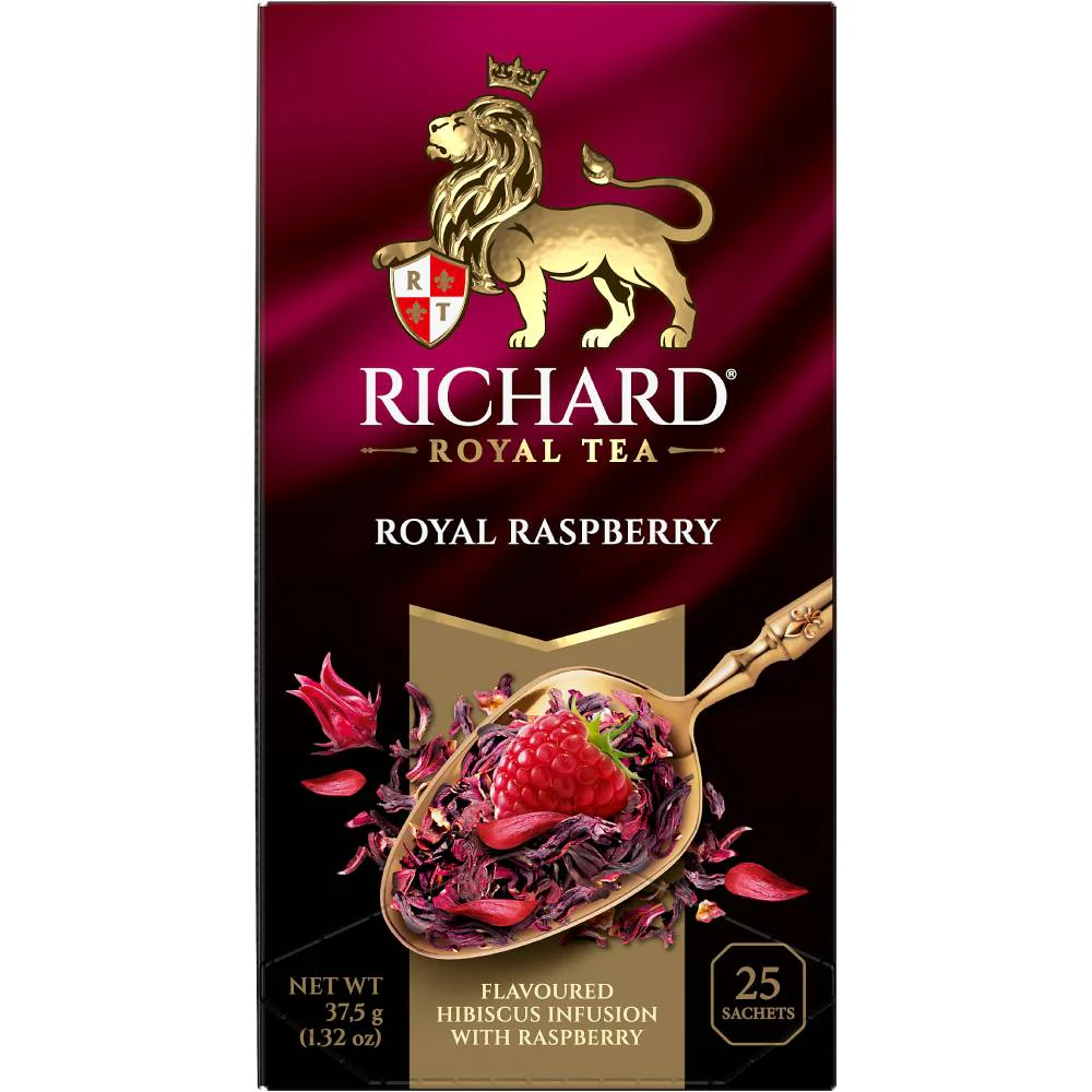 RICHARD Royal Raspberry - Voćno-biljni čaj sa komadićima voća, 25 kesica