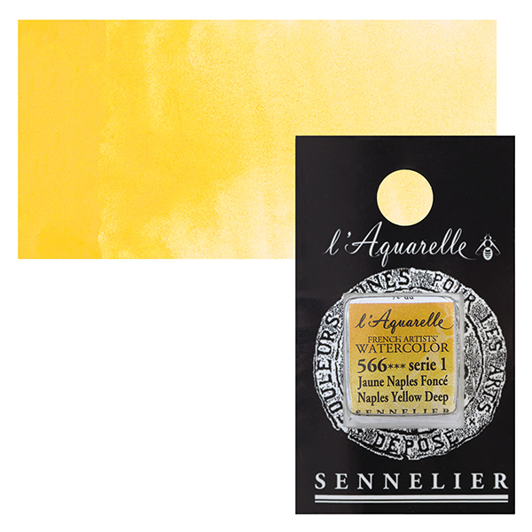 Sennelier Artist watercolour Half pans S1 - Naples Yellow Deep