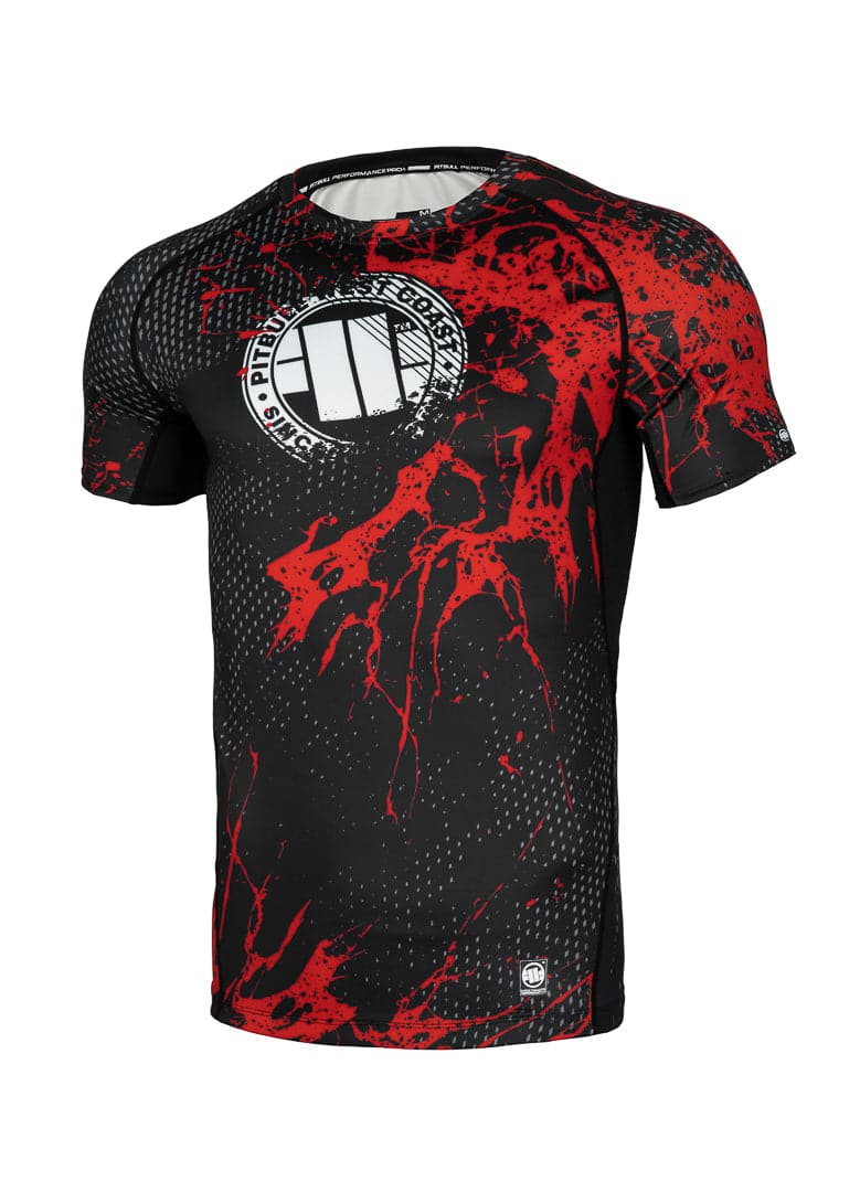 PIT BULL WEST COAST BLOOD DOG 2 RASH GUARD-KRATKI RUKAVI