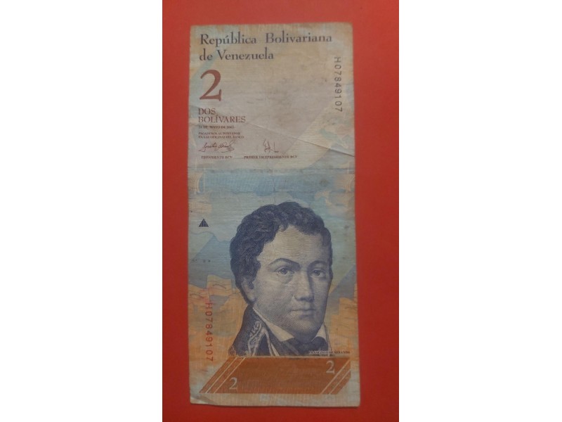 2 bolivares 2007 god Venecuela f