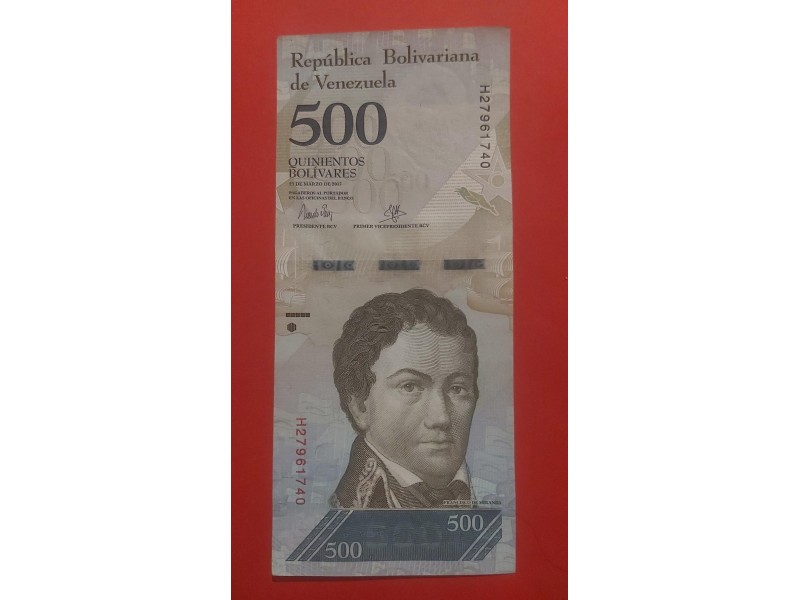 500 bolivares 2017 god Venecuela