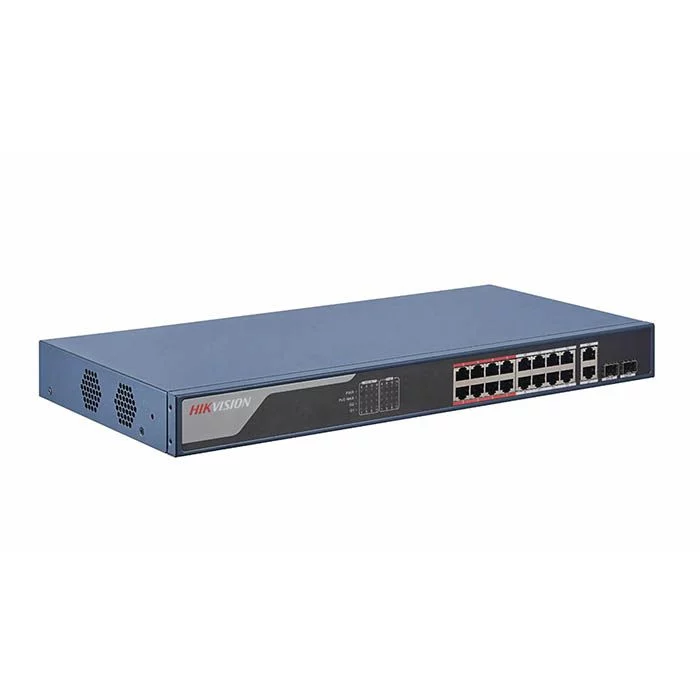 HikVision DS-3E1318P-EI 16-portni megabitni PoE switch + 2 SFP