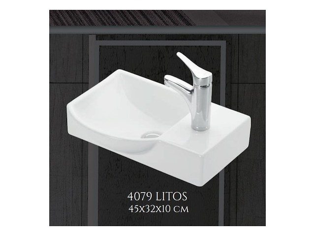 LAVABO NADGRADNI NA RAVNU PLOČU LITOS 450X320 - ESVIT