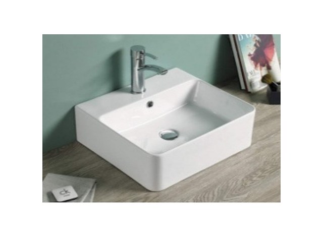 LAVABO NADGRADNI NA RAVNU PLOČU 7001 460X420 BELI VISOKI SJAJ - MINOTTI