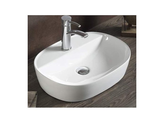 LAVABO NADGRADNI NA RAVNU PLOČU 7032 500X380 BELI VISOKI SJAJ - MINOTTI