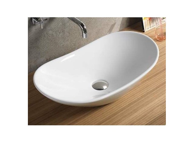 LAVABO NADGRADNI NA RAVNU PLOČU 7030 615X360 BELI VISOKI SJAJ - MINOTTI