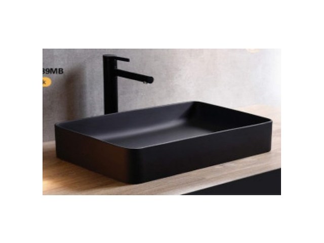 LAVABO NADGRADNI NA RAVNU PLOČU 7011CM 605X355 CRNI MAT - MINOTTI