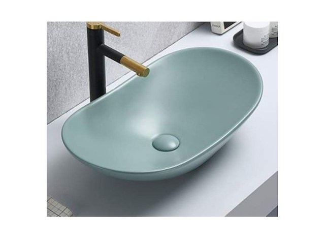 LAVABO NADGRADNI NA RAVNU PLOČU 7030SZ 615X360 ZELENI MAT - MINOTTI