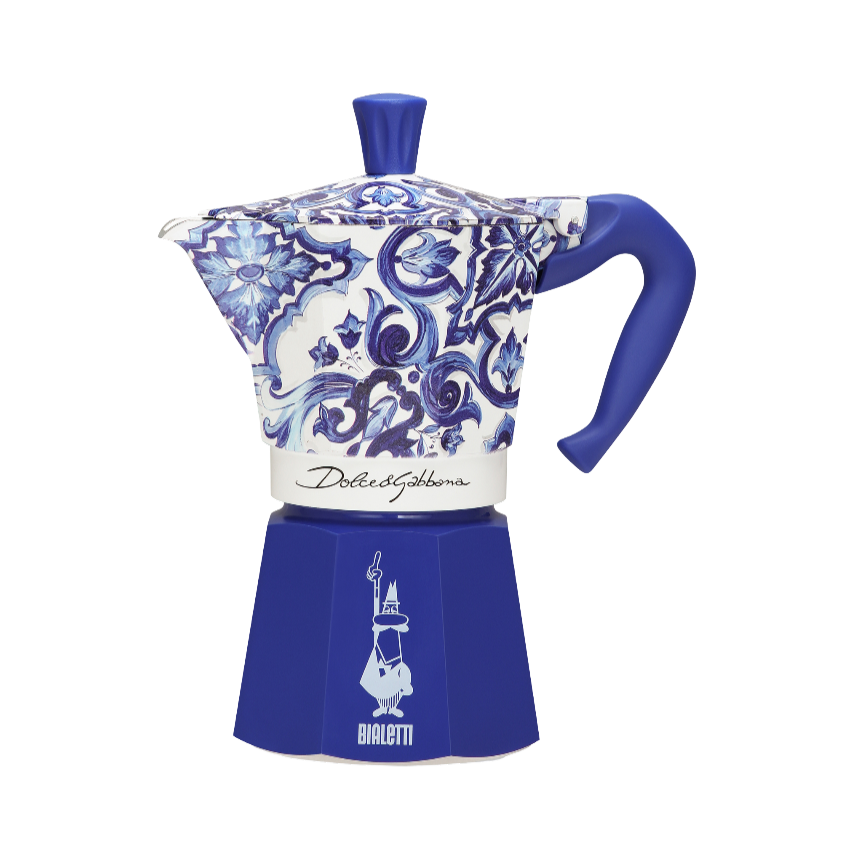 Bialetti and Dolce & Gabbana Mediterranean Blue – Moka Express 6 cups