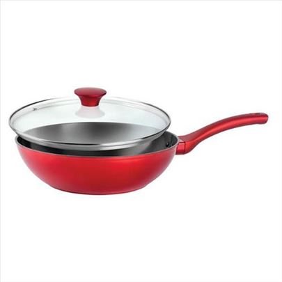 Wok tiganj sa staklenim poklopcem BR-937 28x8cm