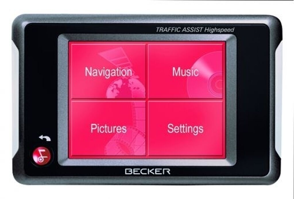 GSP Navigacija BECKET 7934. Nameštena je na nemačom jeziku. U