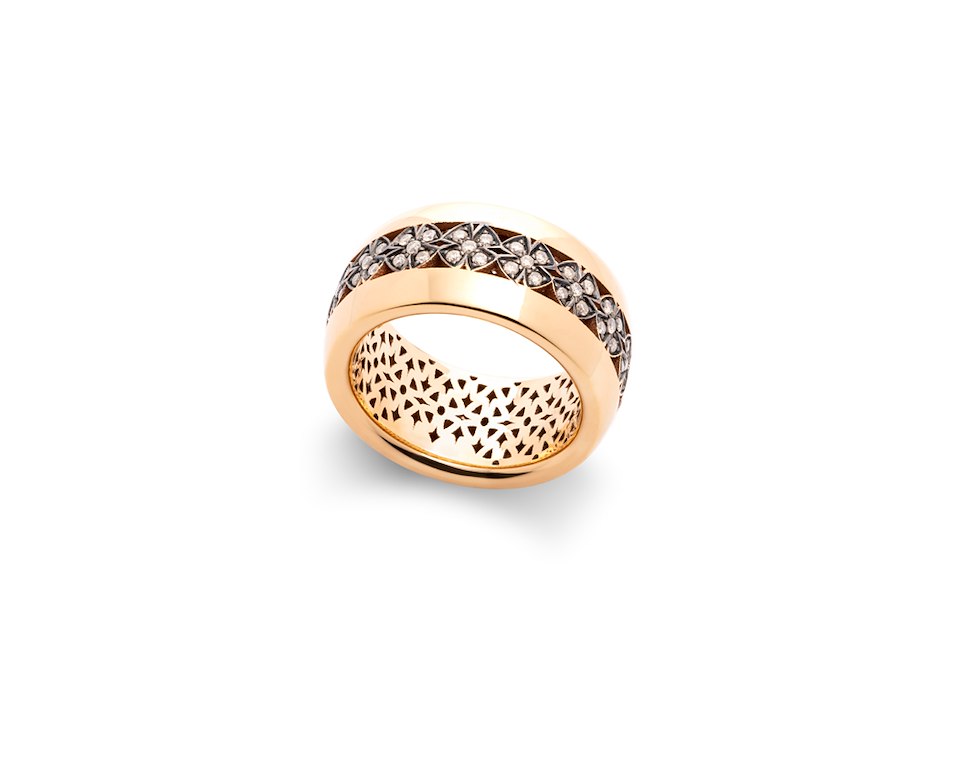 Gioielliamo ekskluzivni prsten sa braon dijamantima, 18K
