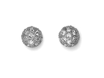 Ženske oliver weber ball crystal mindjuše sa swarovski belim kristalom ( 22076r )
