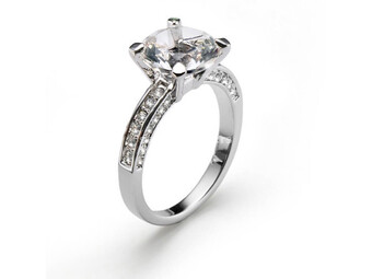 Ženski oliver weber princess crystal prsten sa swarovski belim kristalom 62 mm ( 41064xl.001 )