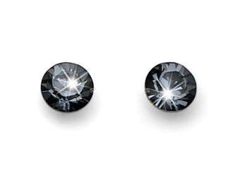 Ženske oliver weber fine cut silver night mindjuše sa swarovski crnim kristalom ( 21014.922 )