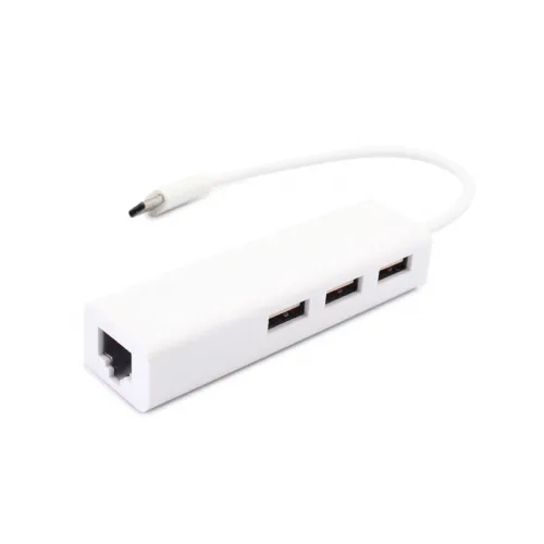 Adapter Type C na 3 USB 2.0 + RJ45 (100Mb) JWD-T4