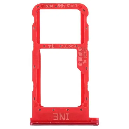 Drzac SIM+Micro SD kartice za Huawei P Smart+/Nova 3i crveni